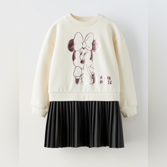 Zara | Dresses | Zara Minnie Mouse Leather Dress | Poshmark